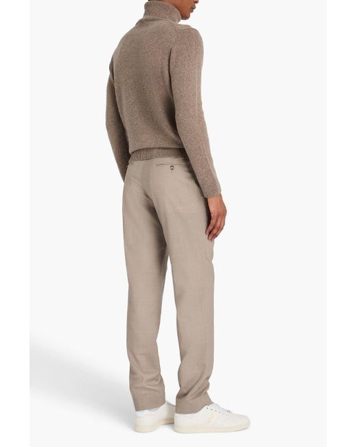 Sandro Wool-crepe Pants in Natural for Men | Lyst UK