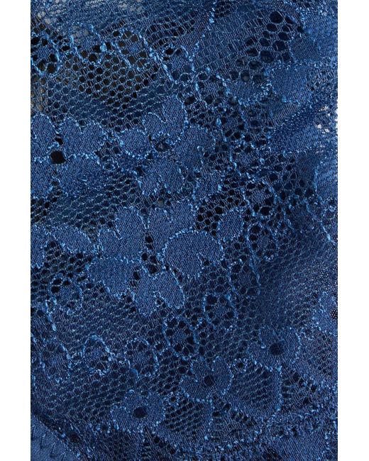 La Perla Leavers Lace Low-rise Thong in Blue | Lyst