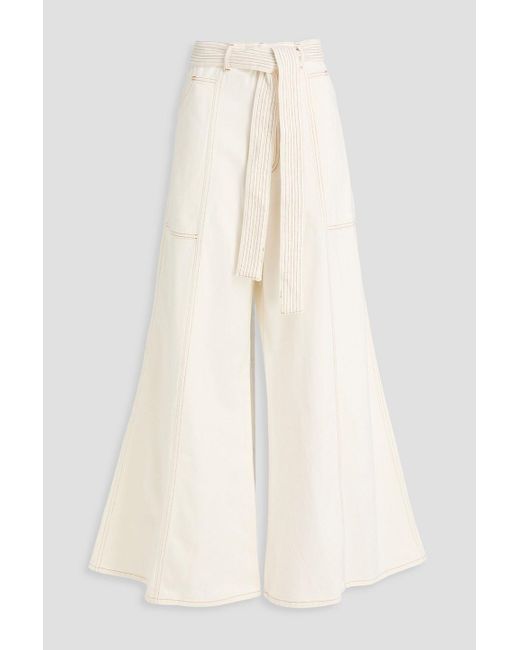 FARM Rio High-Rise Wide-Leg Jeans in Natural | Lyst UK