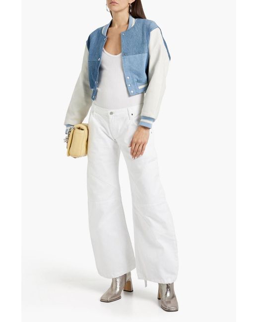 EB DENIM Frederic Low-rise Wide-leg Jeans in White | Lyst