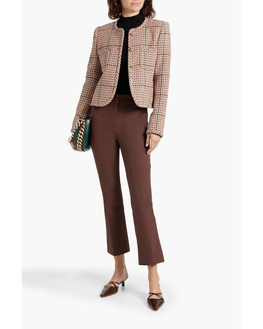 10 Crosby Derek Lam Emilia Cotton-blend Tweed Jacket in Natural | Lyst