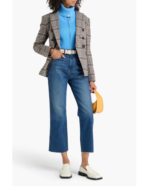 Veronica Beard Dylan Faded High-Rise Straight-Leg Jeans in Blue | Lyst UK
