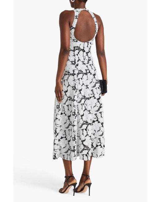 ROTATE BIRGER CHRISTENSEN Cutout Guipure Lace Midi Dress in White | Lyst UK