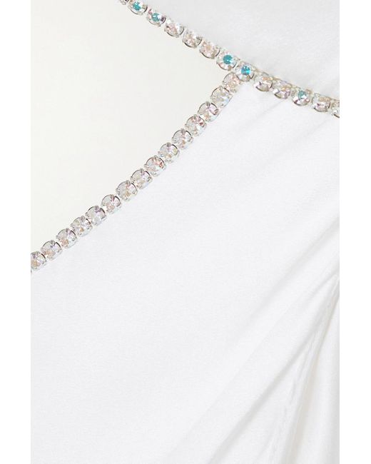 Michael Lo Sordo Symic Cutout Crystal-embellished Silk-satin Gown in ...