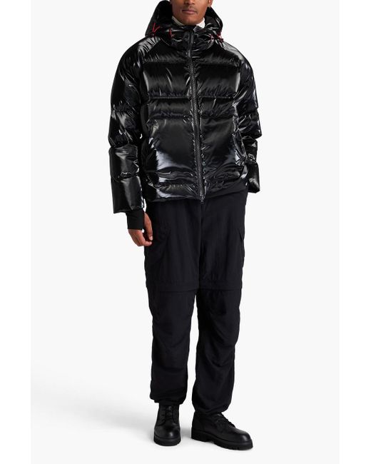Perfect Moment Felix Quilted Glossed-shell Hooded Down Jacket in Black ...