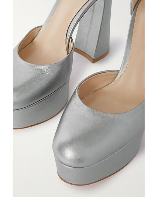 Gianvito Rossi Holly 120 Leather Platform Pumps in White | Lyst