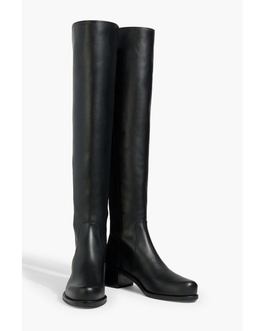 Stuart Weitzman Reserve Bold Microstretch And Leather Over-the-knee ...