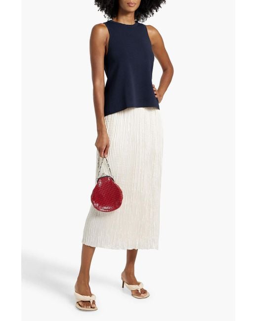 Autumn Cashmere Open-back Stretch-knit Top in Blue | Lyst