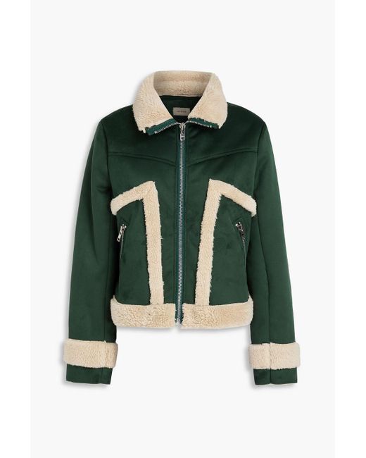 Mother Roamer Teddy Fleece Jacket in Green | Lyst UK