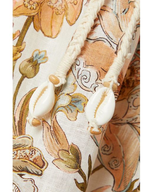 Zimmermann Chintz Belted Tiered Floral-print Linen Midi Skirt in ... Zimmermann Chintz Belted Tiered Floral-print Linen Midi Skirt in ...