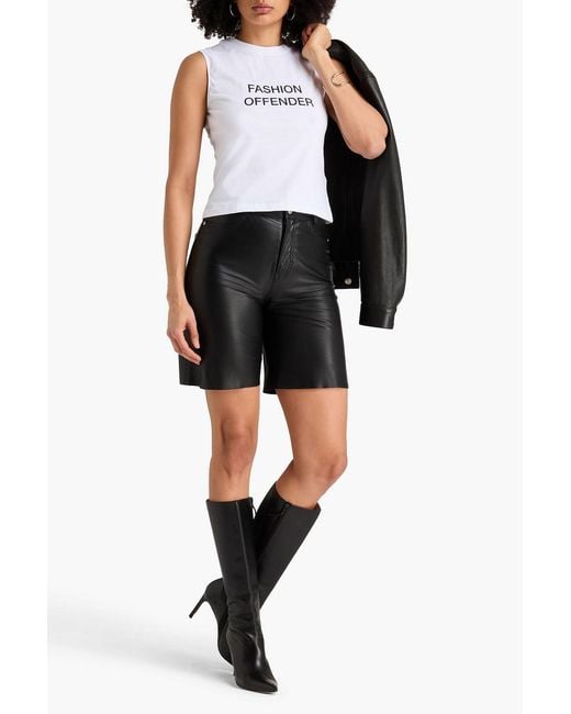 Victoria Beckham Printed Cotton-Jersey Tank in Blue | Lyst UK