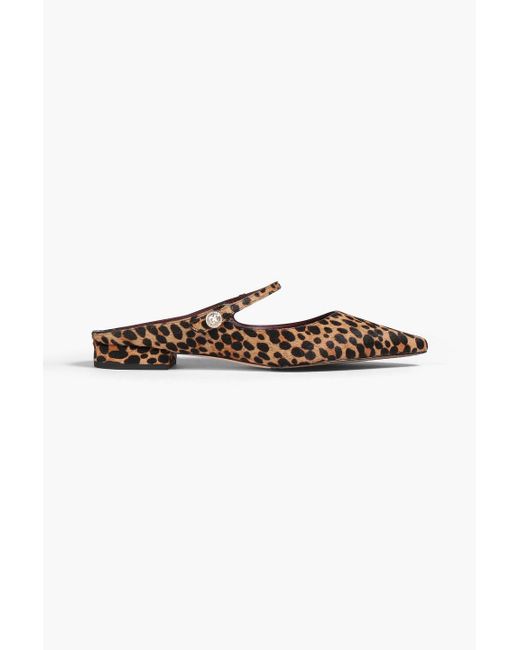 Kate Spade Meg Leopard Print Calf Hair Mules Lyst Uk