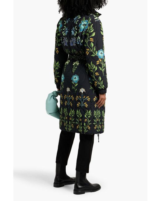 FARM Rio Reversible Floral-Print Quilted Shell Jacket in Black | Lyst