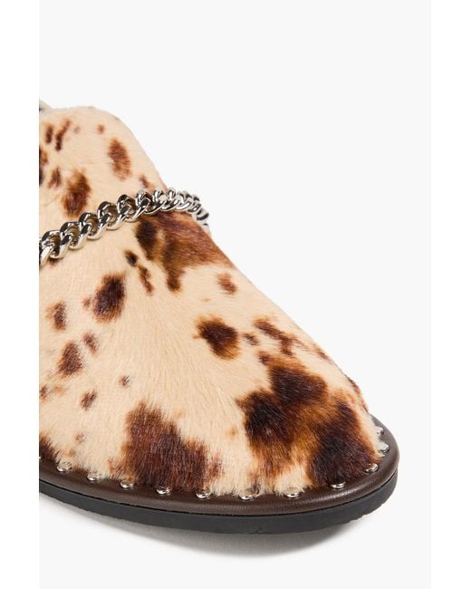 Stella McCartney Falabella Chain-embellished Plush Loafers | Lyst UK