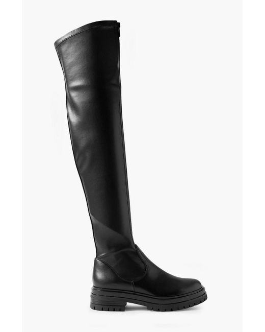 Gianvito Rossi Marsden 20 Faux Leather Over-the-knee Boots in Black | Lyst