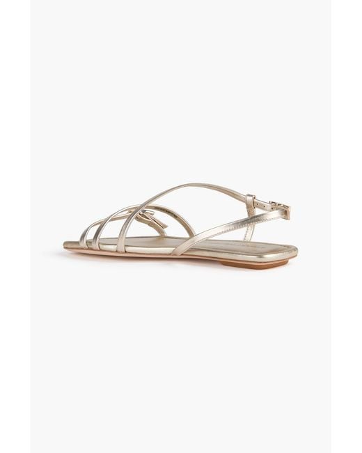 Stuart Weitzman Georgie Leather Sandals in Metallic | Lyst UK