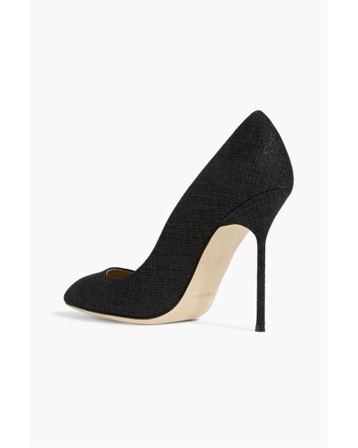 Sergio Rossi Chic 105 Metallic Tweed Pumps in Black | Lyst