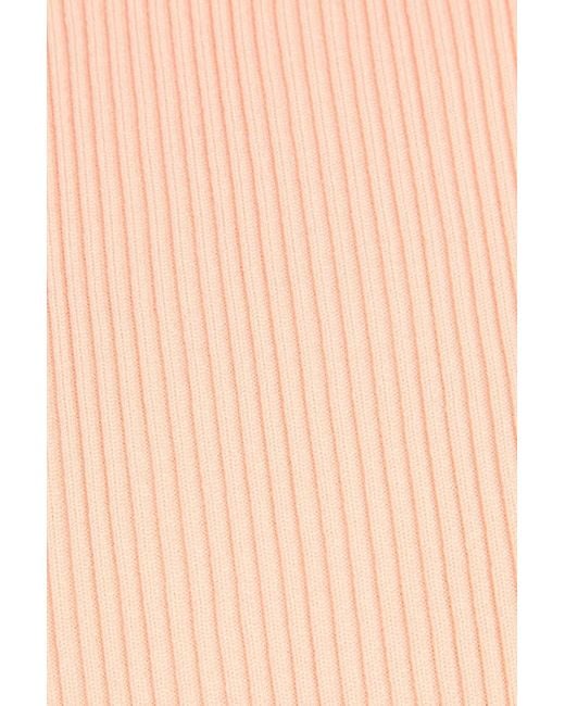 Victoria Beckham Ribbed-Knit Tank in Pink | Lyst UK