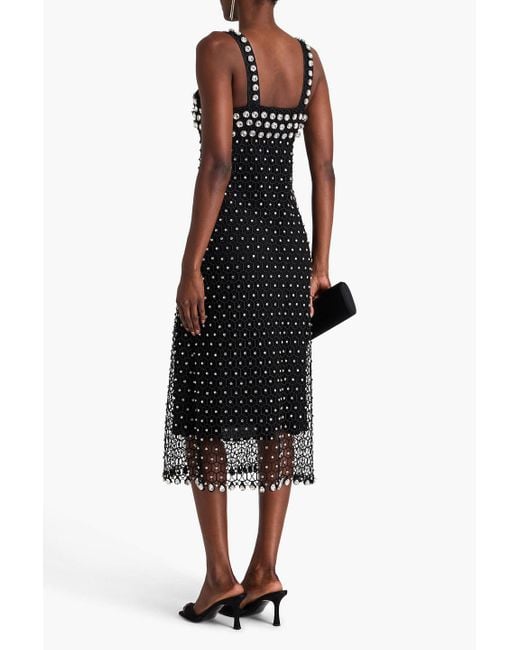 Jonathan Simkhai Kelilah Crystal-embellished Macramé Lace Midi Dress in ...