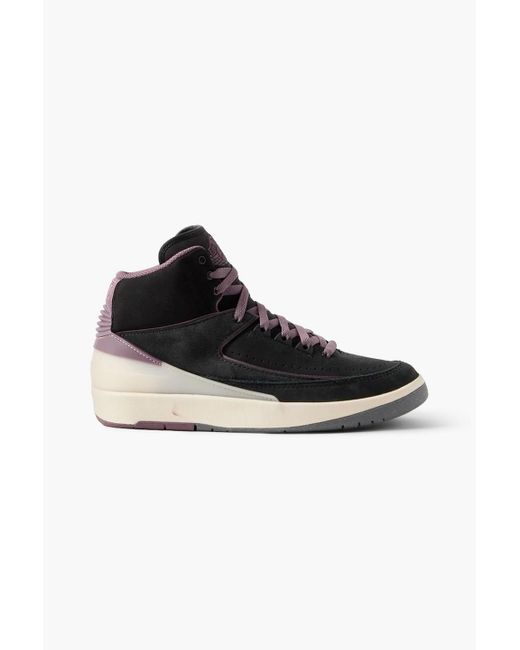 Nike Air Jordan 2 Retro Rubber And Leather-trimmed Suede High-top ...