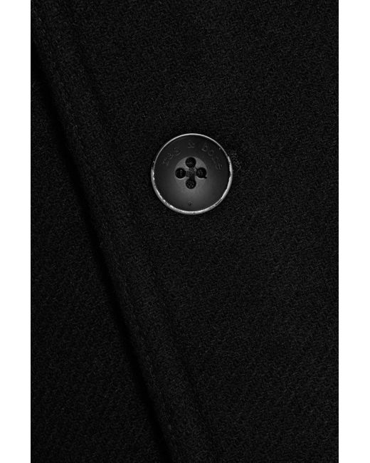 Rag & Bone Henerson Wool-blend Twill Overshirt in Black for Men | Lyst UK