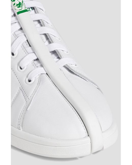 adidas Split Cg Stan Smith Rubber-trimmed Leather Sneakers in White for ...