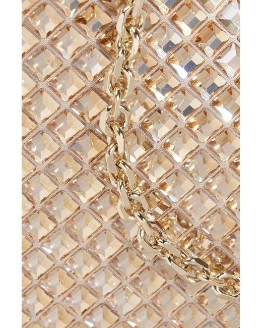 Judith Leiber Cricket Crystal-embellished Pebbled-leather Clutch in ...