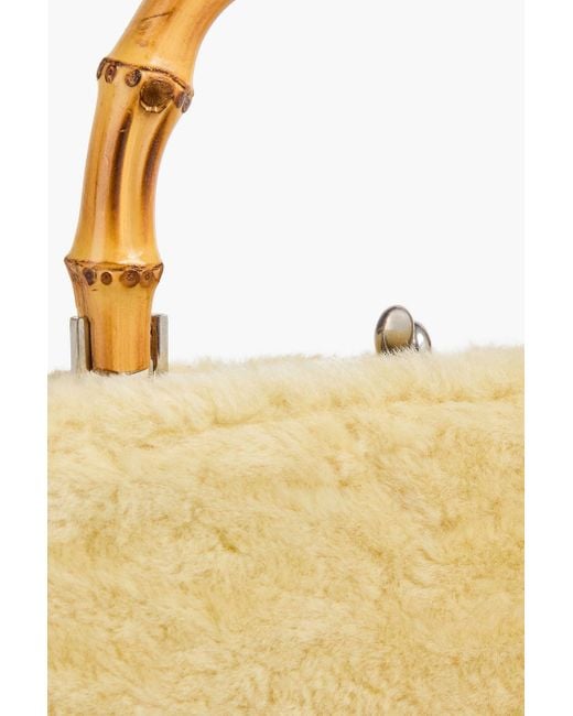 Jil Sander Goji Shearling Tote in Metallic | Lyst UK