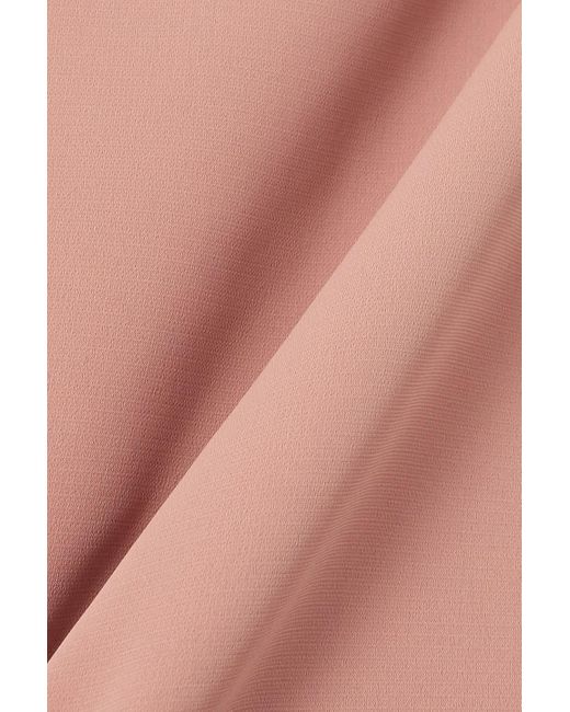 Maticevski Rejoice Asymmetric Draped Crepe Midi Dress in Pink | Lyst