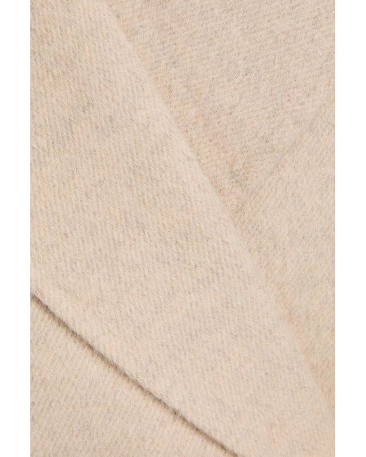 A.Emery Evans Double-breasted Wool-blend Twill Coat in Natural | Lyst UK