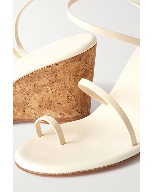 Ancient Greek Sandals Chora Leather Wedge Sandals in White | Lyst