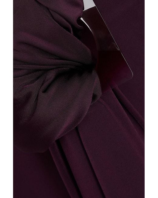 Victoria Beckham Asymmetric Cutout Jersey Maxi Dress in Purple | Lyst UK