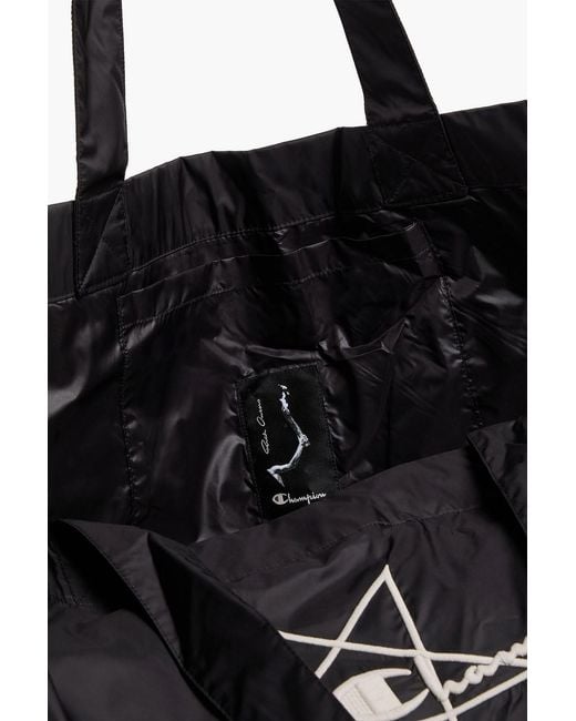 Rick Owens Embroidered Shell Tote in Black for Men | Lyst UK