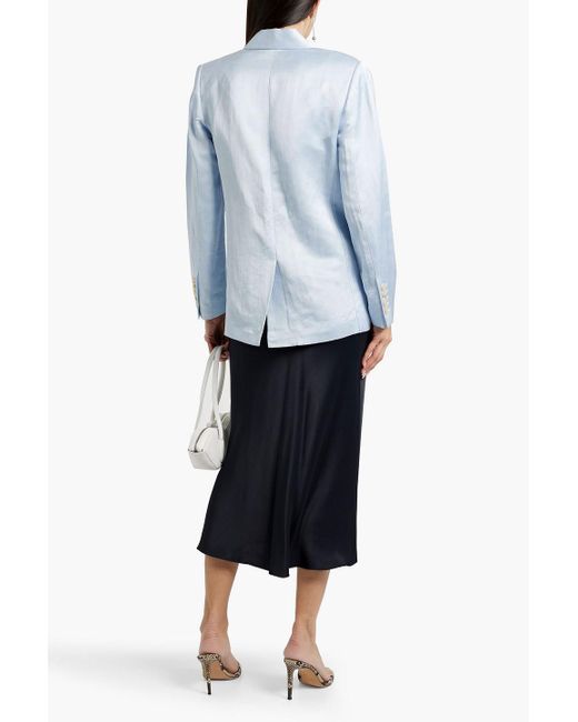 A.L.C. Arlo Ii Linen-blend Shantung Blazer in Blue | Lyst