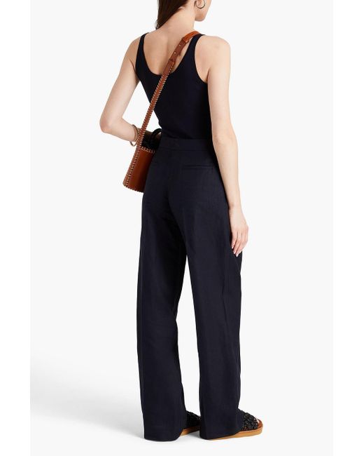Chloé Scalloped Wool Tank in Blue | Lyst