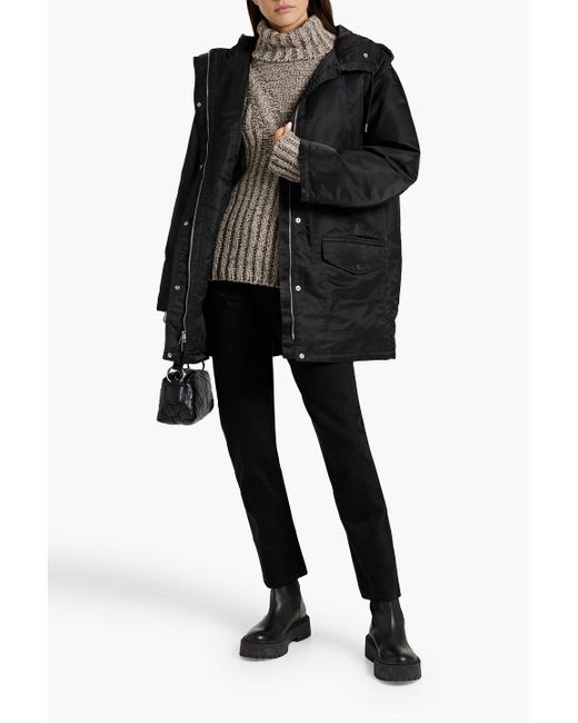 Theory Shell Hooded Down Parka in Black | Lyst