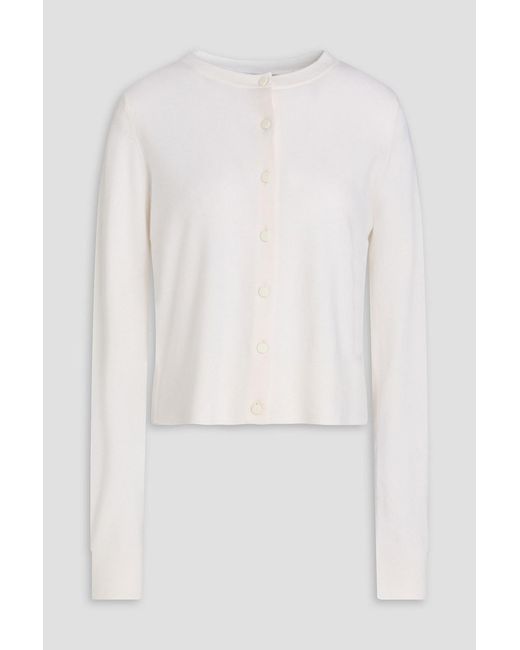 Vince Wool-Blend Cardigan in White | Lyst UK