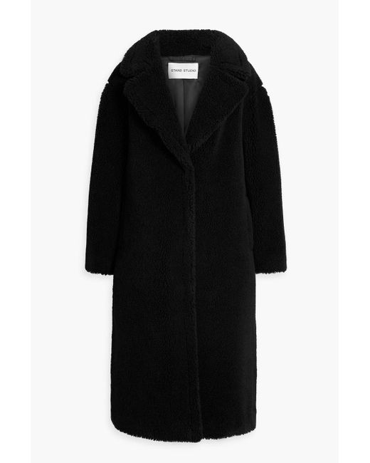Stand Studio Genevieve Faux Fur Coat in Black | Lyst