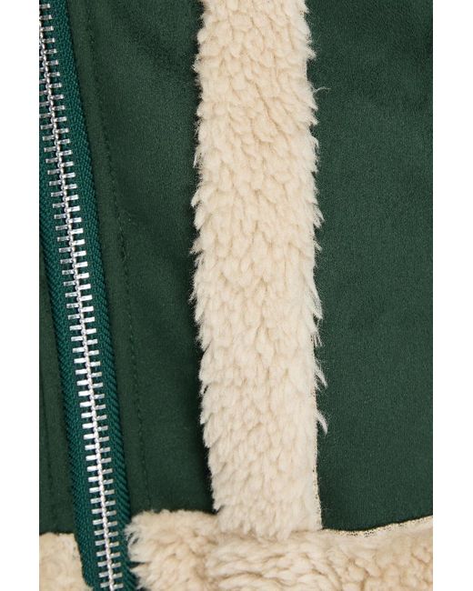Mother Roamer Teddy Fleece Jacket in Green | Lyst UK