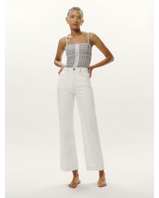 Reformation Wilder High Rise Wide Leg Jeans in Natural | Lyst