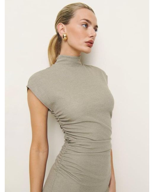 Reformation Colin Knit Dress in Natural | Lyst