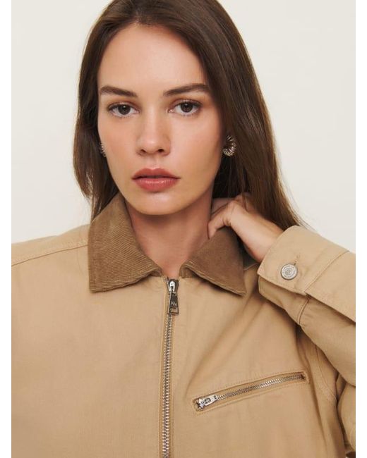 Reformation Harrison Utility Jacket in Natural | Lyst