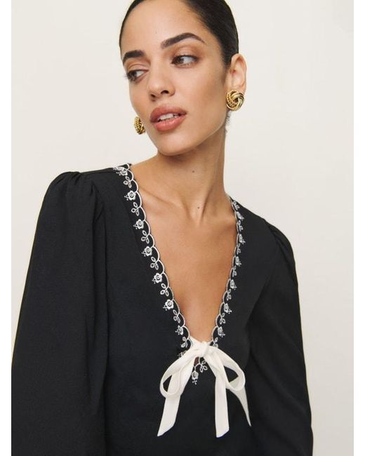 Reformation Vivia Top in Blue | Lyst