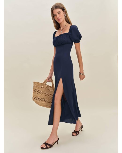 Reformation Haisley Dress in Blue | Lyst