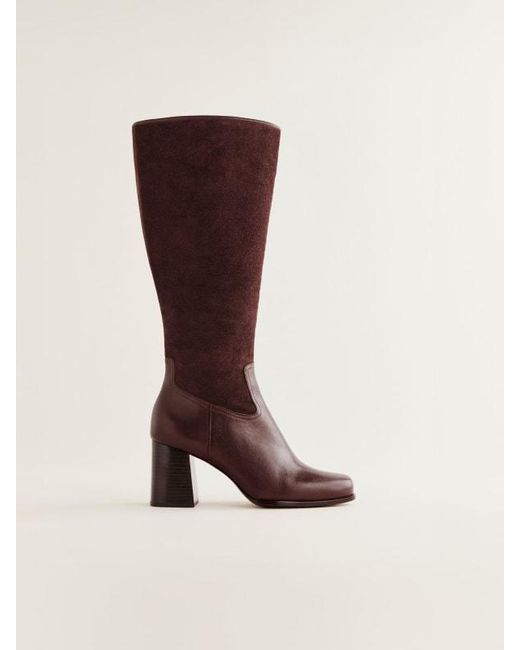 Reformation Frederique Knee High Boot in Brown | Lyst