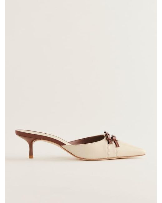 Reformation Nelson Heeled Mule in Natural | Lyst