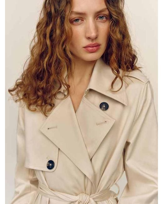 Reformation Matteo Trench Coat in Natural | Lyst UK