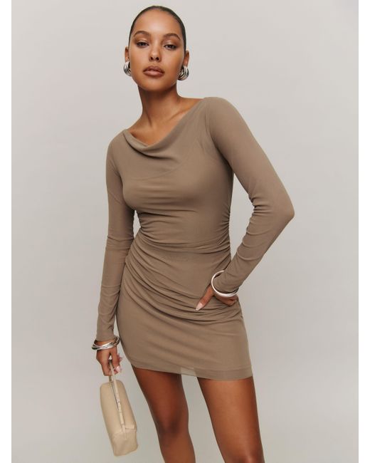 Reformation Reese Knit Dress in Natural | Lyst
