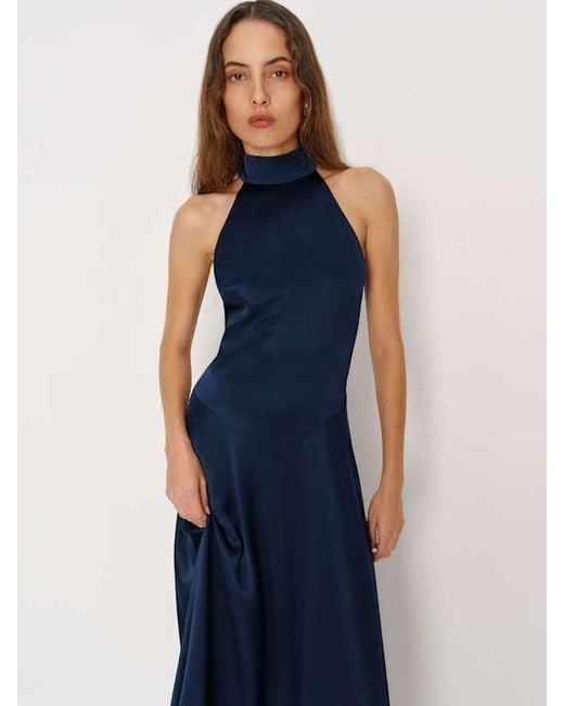 Reformation Katelyn Silk Dress in Blue | Lyst Canada