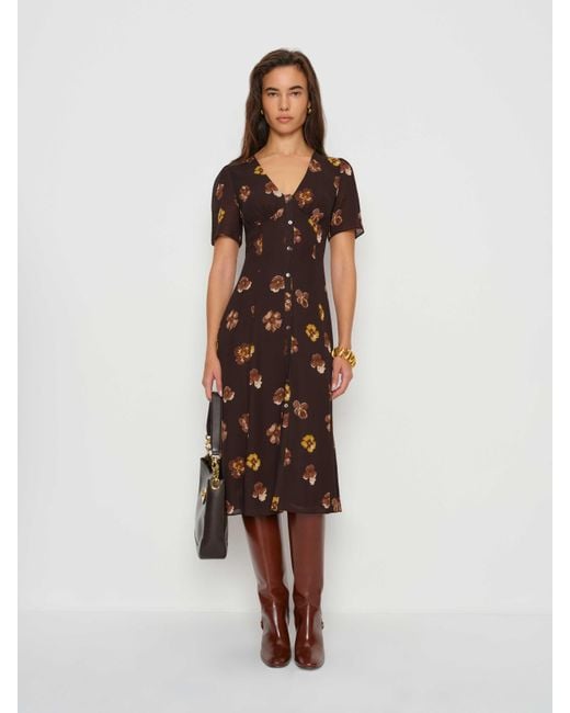 Reformation Lise Dress 0 in Natural | Lyst UK